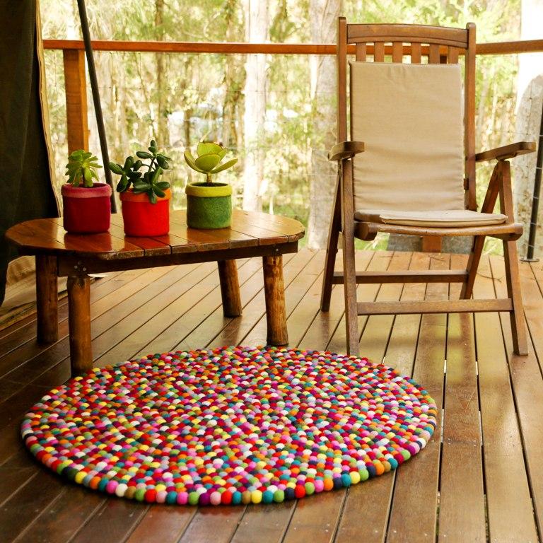 Felt Ball Coasters, Trivets and Rugs Handmade in Nepal – Surya
