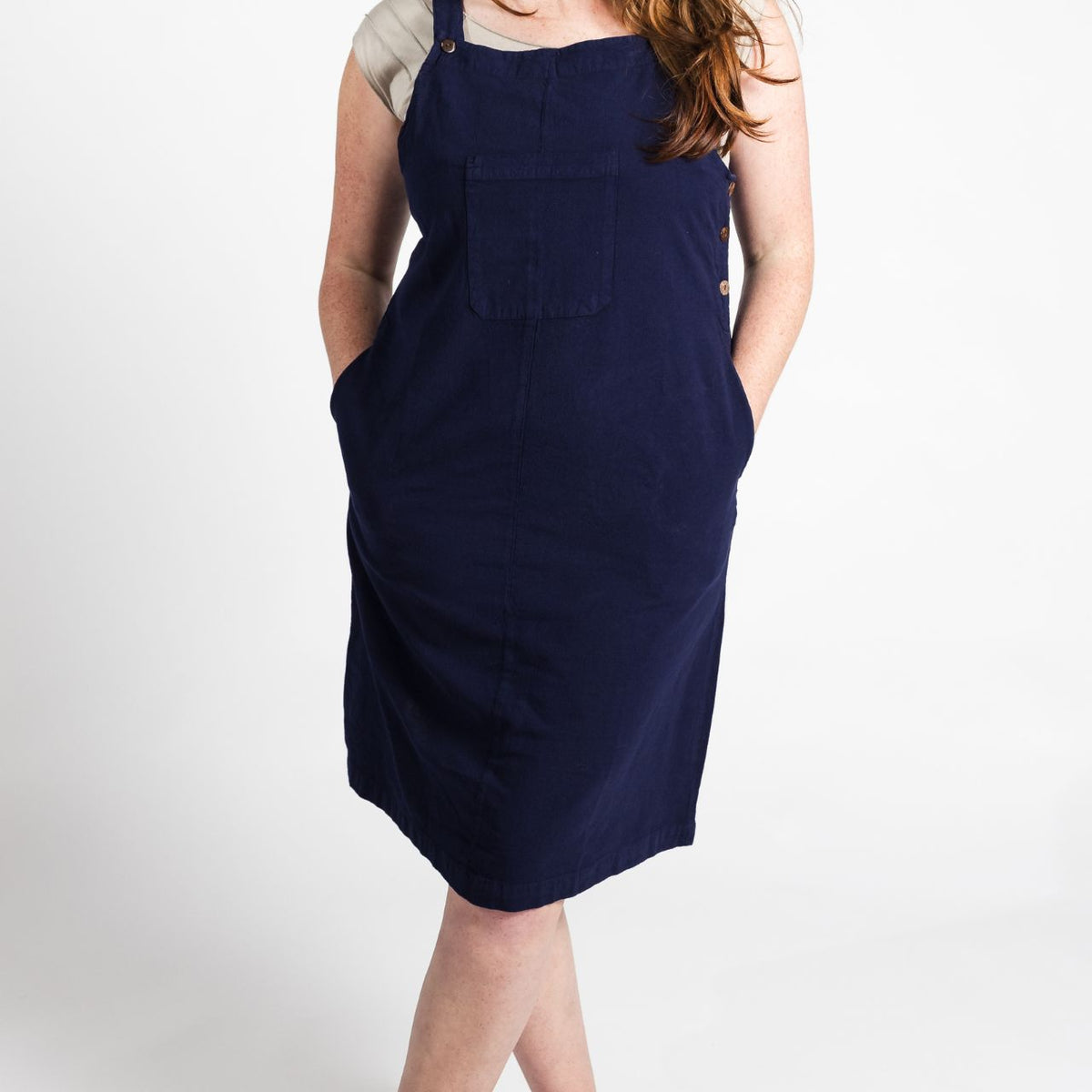Cotton 'Ayla' Pinafore | Loose cotton pinafore made in Nepal – Surya