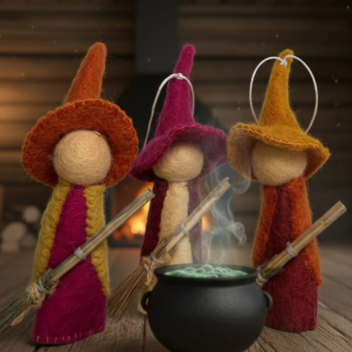 Pure Wool Felt Witches | Ethically made in Nepal – Surya