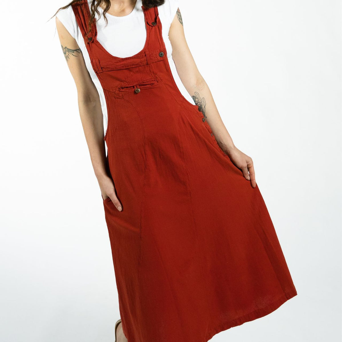 Cotton Dungaree Dress | Ethically made in Nepal – Surya