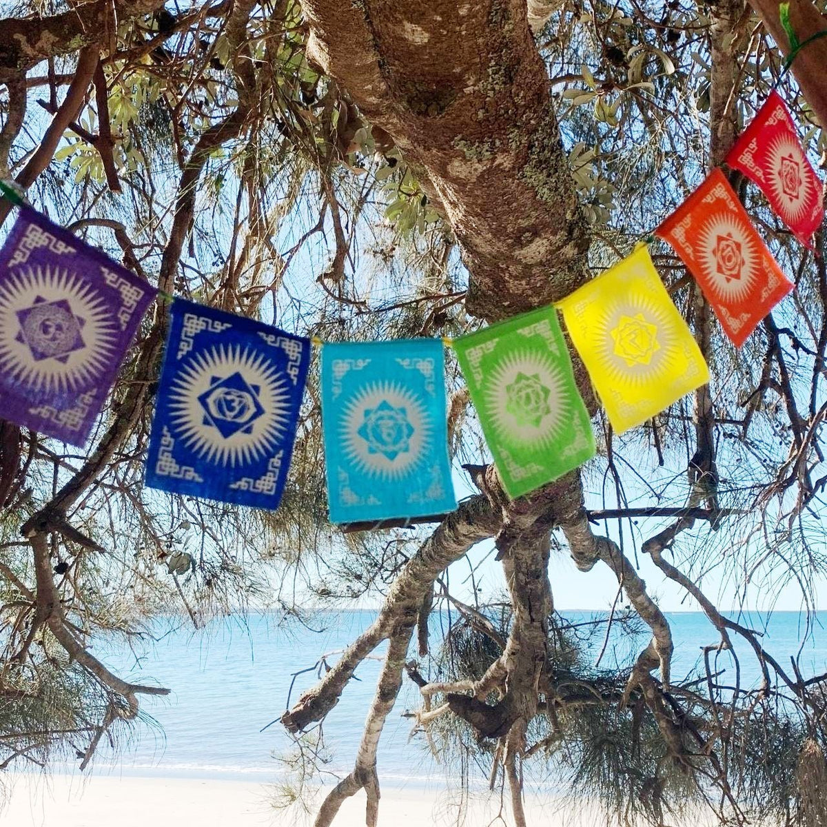 Mini Seven Chakra Prayer Flags – Surya