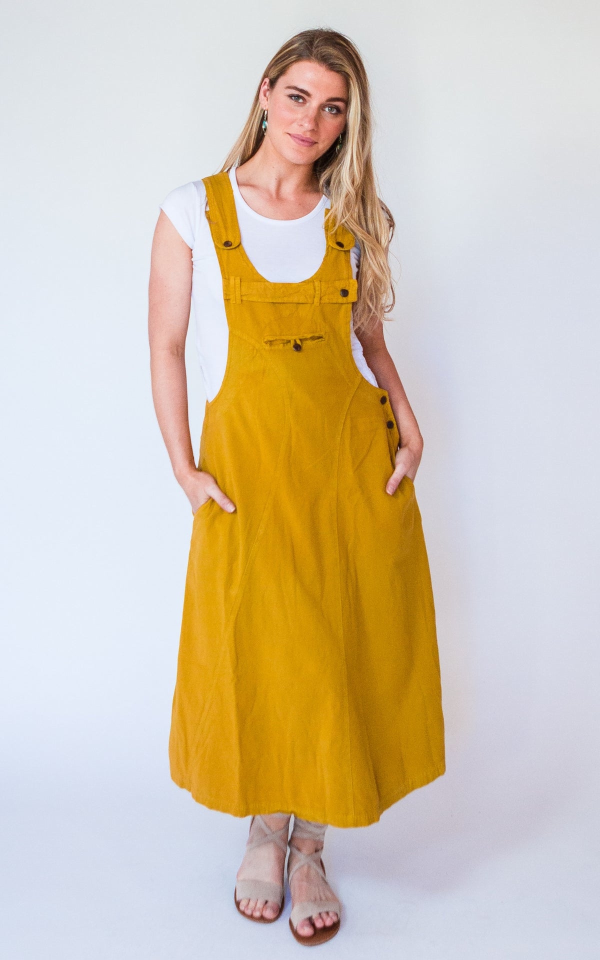 Cotton Dungaree Dress | Ethically made in Nepal – Surya